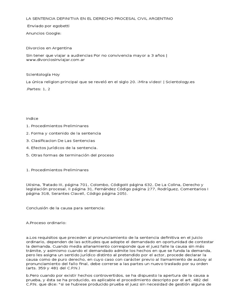 La Sentencia Definitiva | PDF | Res Judicata | Ley procesal
