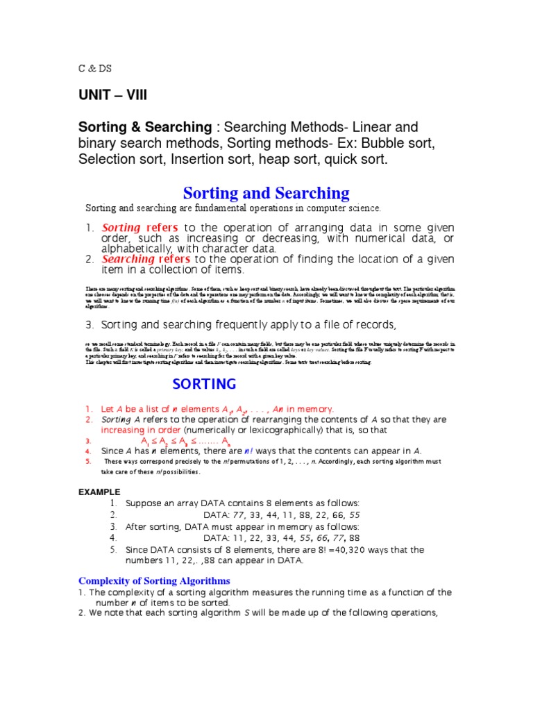 Unit 8 Pdf Time Complexity Array Data Structure