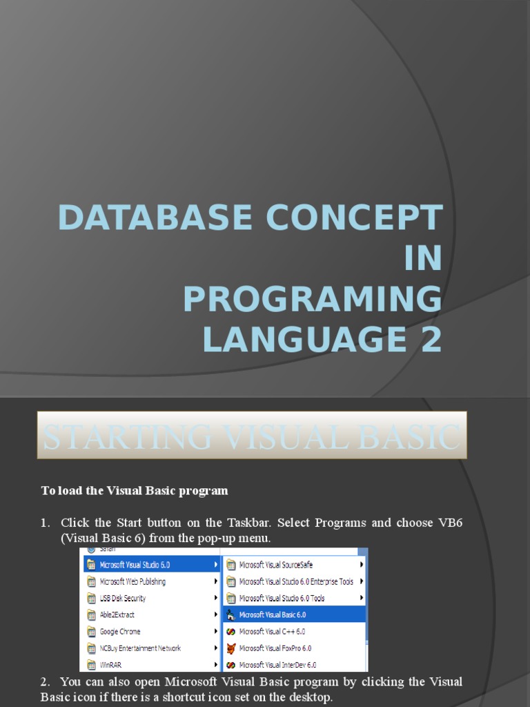 1-Starting Visual Basic | Download Free PDF | Icon (Computing) | Menu (Computing)