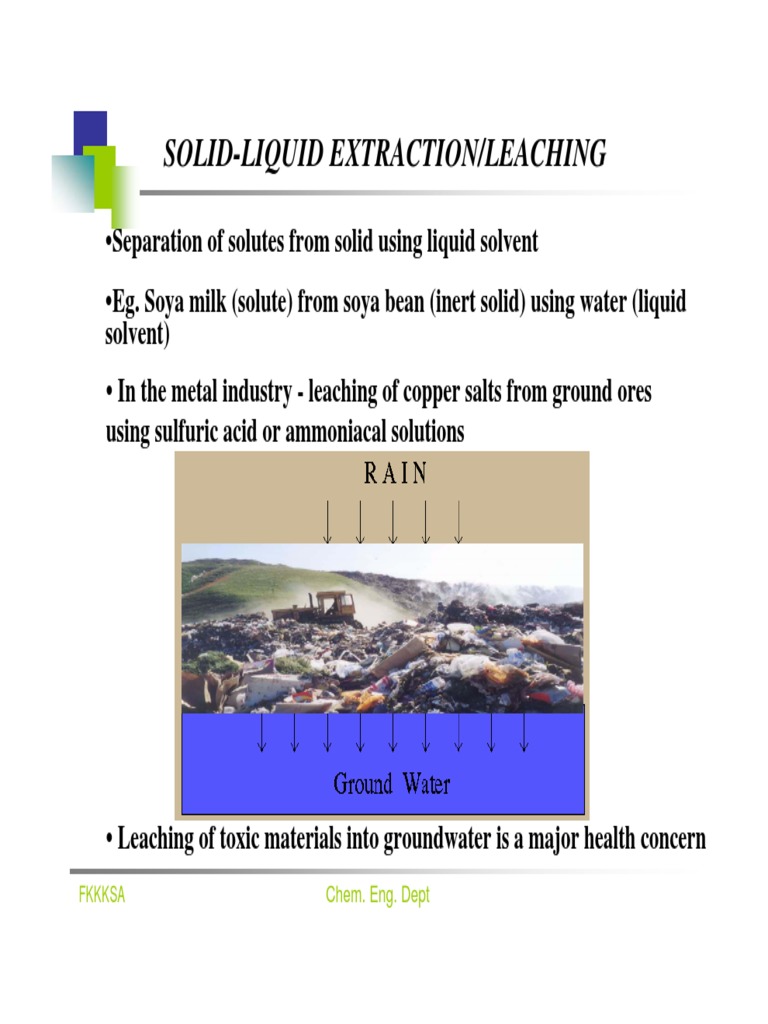 Leaching | PDF | Solution | Physical Sciences