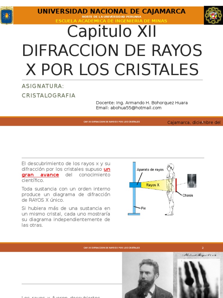 Cristalografia Cap. 12 Difraccion de Rayos X Por Los Cristales | PDF ...