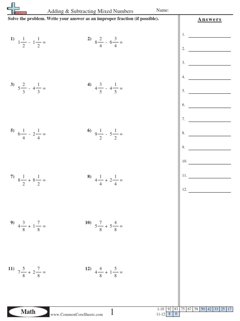 4 NF 3c Add Mixed Numbers | PDF | Fraction (Mathematics) | Arithmetic