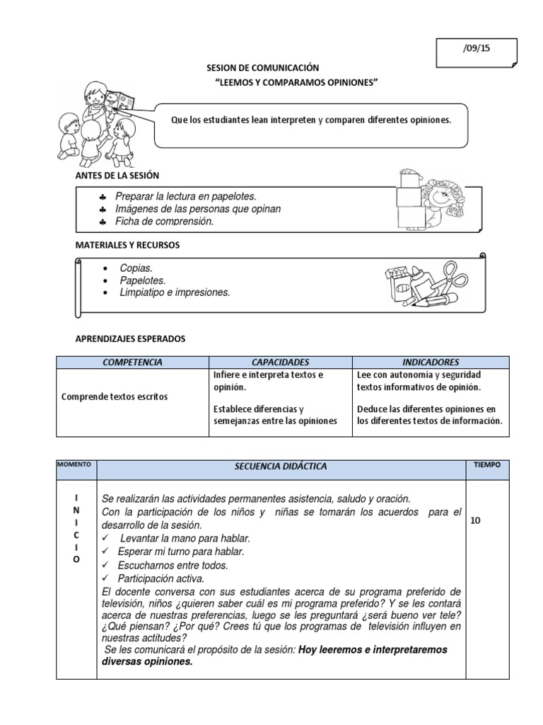 Comparación de Opiniones en Clase | PDF | Lectura (proceso) | Maestros