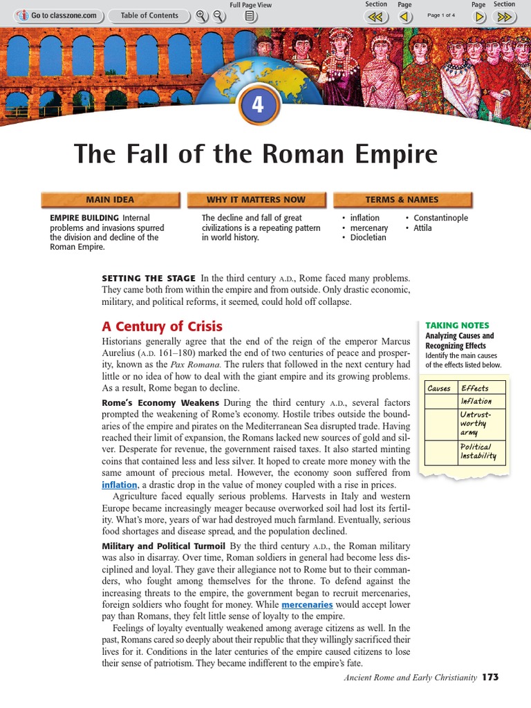 The Fall of Roman Empire | PDF | Byzantine Empire | Ancient Rome