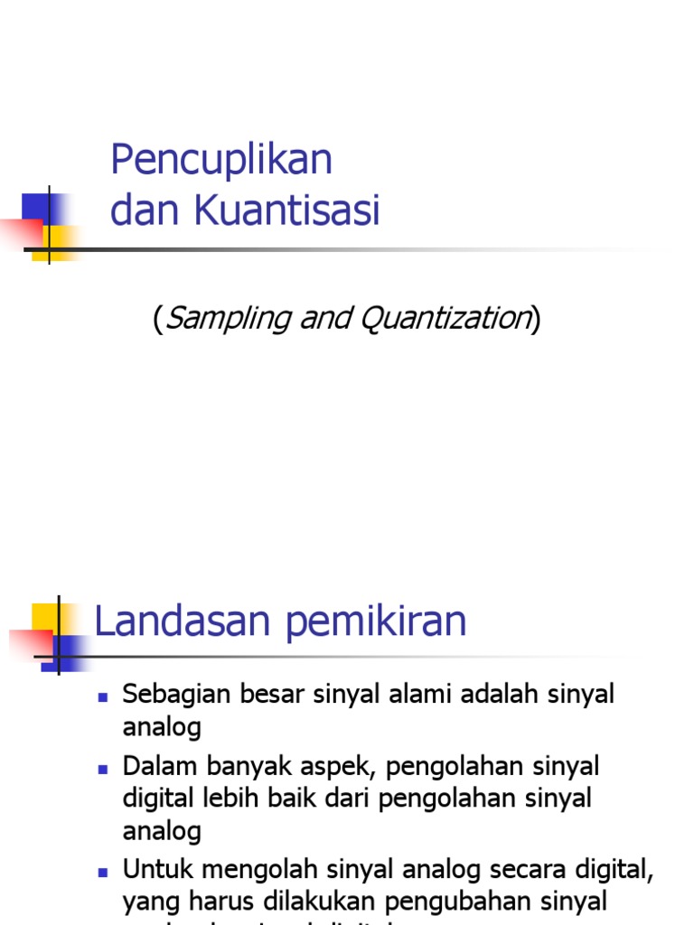 Sampling Dan Kuantisasi | PDF