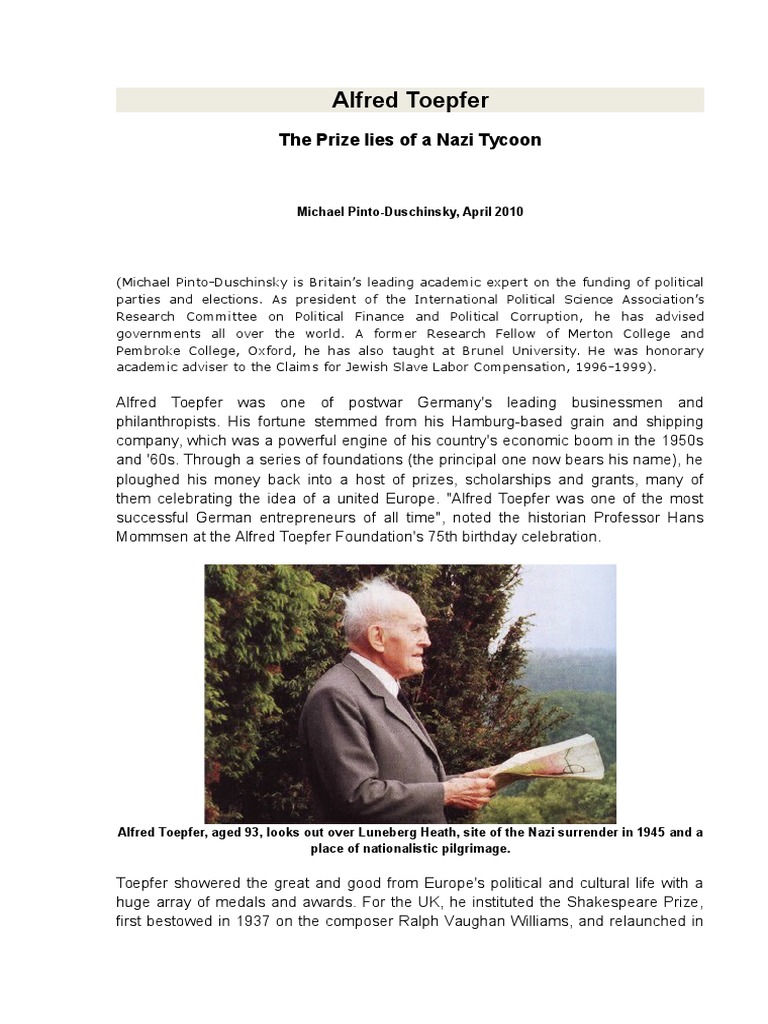 Alfred Toepfer | PDF | Nazi Germany | Schutzstaffel