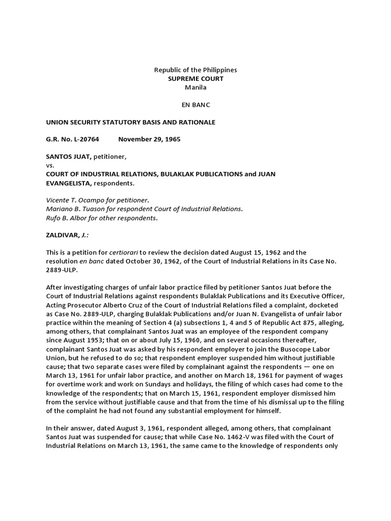 UNION SECURITY Part Eight | PDF | Collective Bargaining | Unfair Labor ...