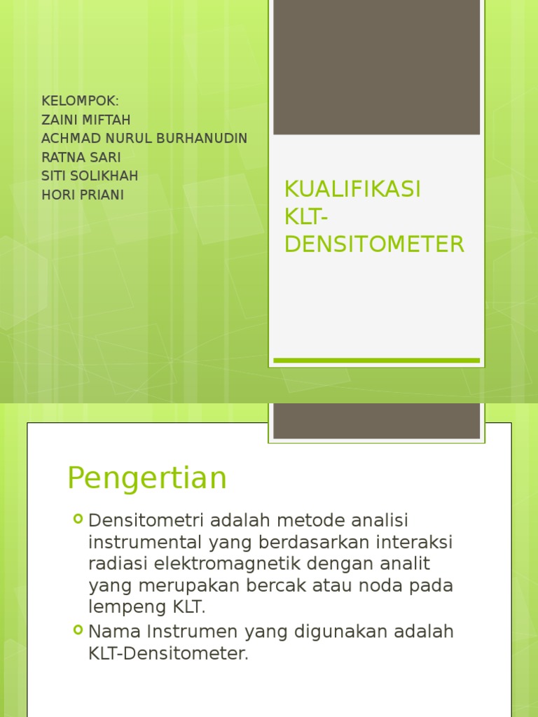 Kualifikasi KLT-Densitometer | PDF | Sains & Matematika | Komputer