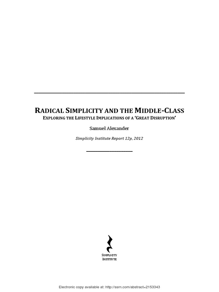Radical Simplicity & Middle-Class Life | PDF | Compost | Foods