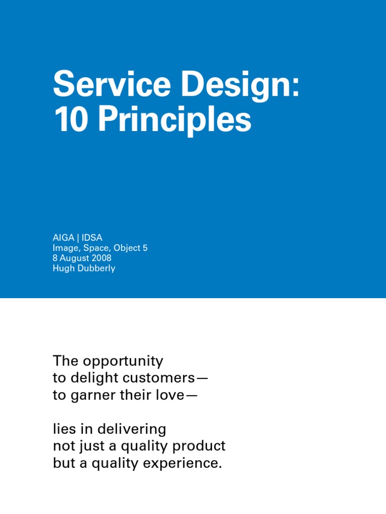 10 Principles of Service Design Dubberly | PDF | Sales | Computing And ...