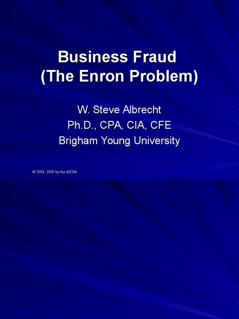 Financial Statement Fraud - Enron.aicpa | PDF
