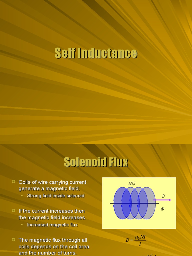 Self Inductance | PDF | Inductance | Inductor