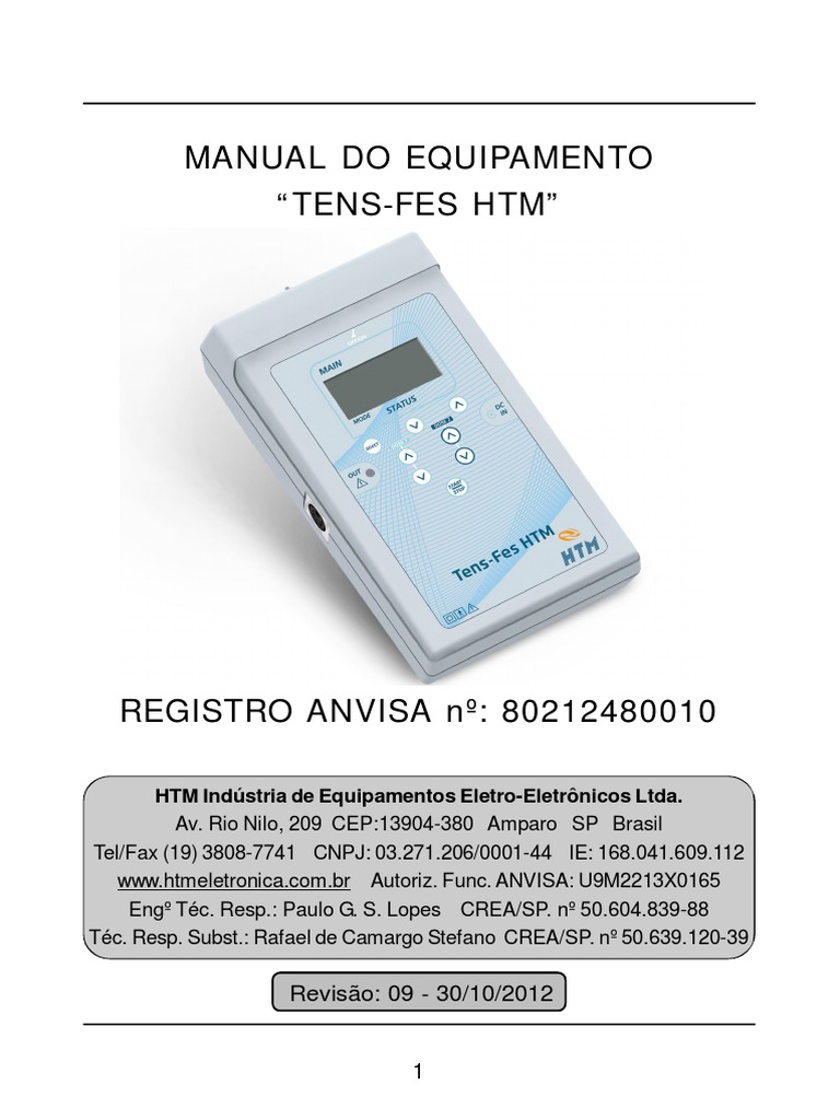 Manual Tens Fes HTM1 PDF | PDF | Músculo | Dor
