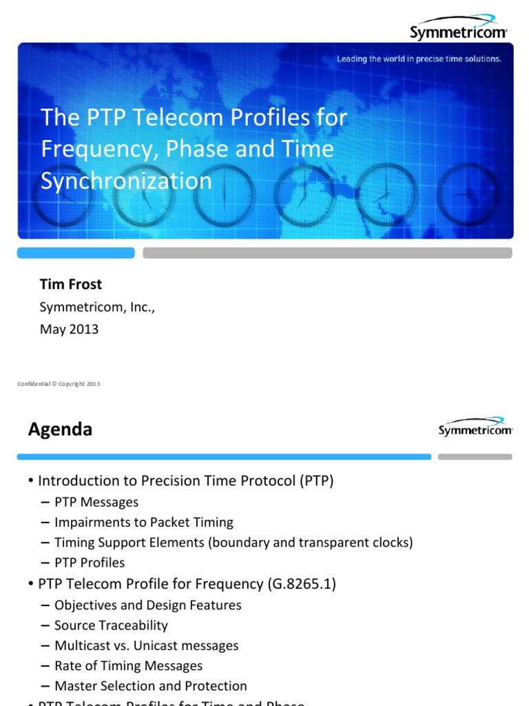 The PTP Telecom Profiles For Frequency, Phase and Time Synchronization | PDF | Computer ...