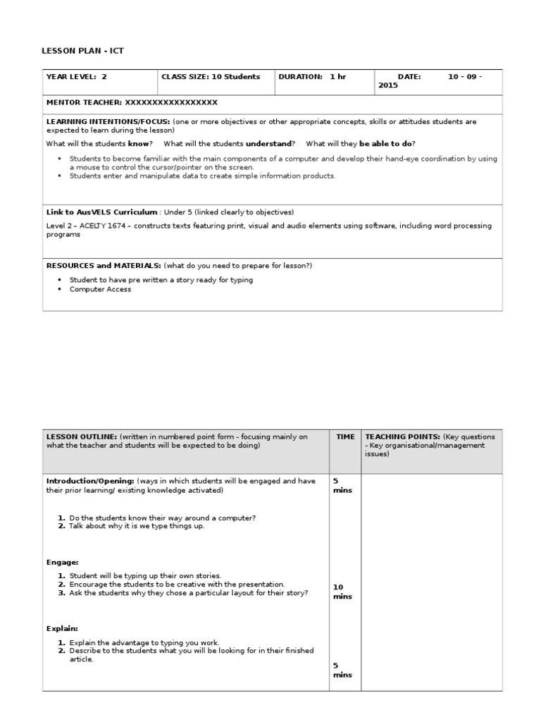 Lesson Plan - Ict - English | PDF | Educational Technology | Lesson Plan