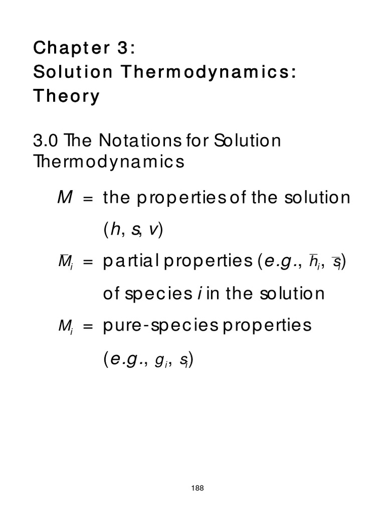 Theory of Solution Thermodynamics | PDF | Enthalpy | Chemical Equilibrium