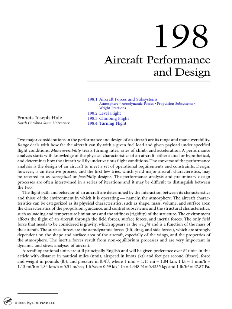 Aircraft Performance and Design | Download Free PDF | Aircraft | Flight