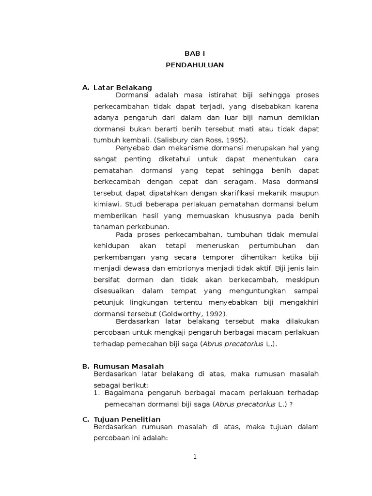 Laporan Dormansi | PDF