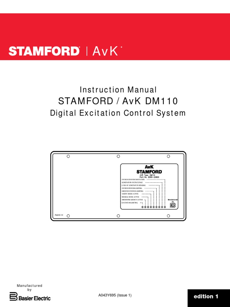 Stamford DM110 Voltage Regulator | PDF | Analog To Digital Converter ...