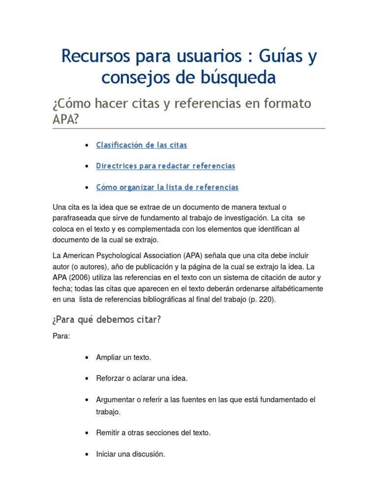 Como Citar en Formato Apa Unam | PDF | Comillas | Publicación