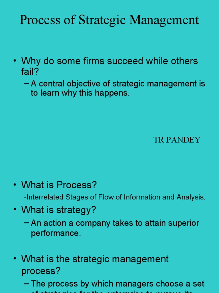 Process of Strategic Management | PDF | Strategic Management ...
