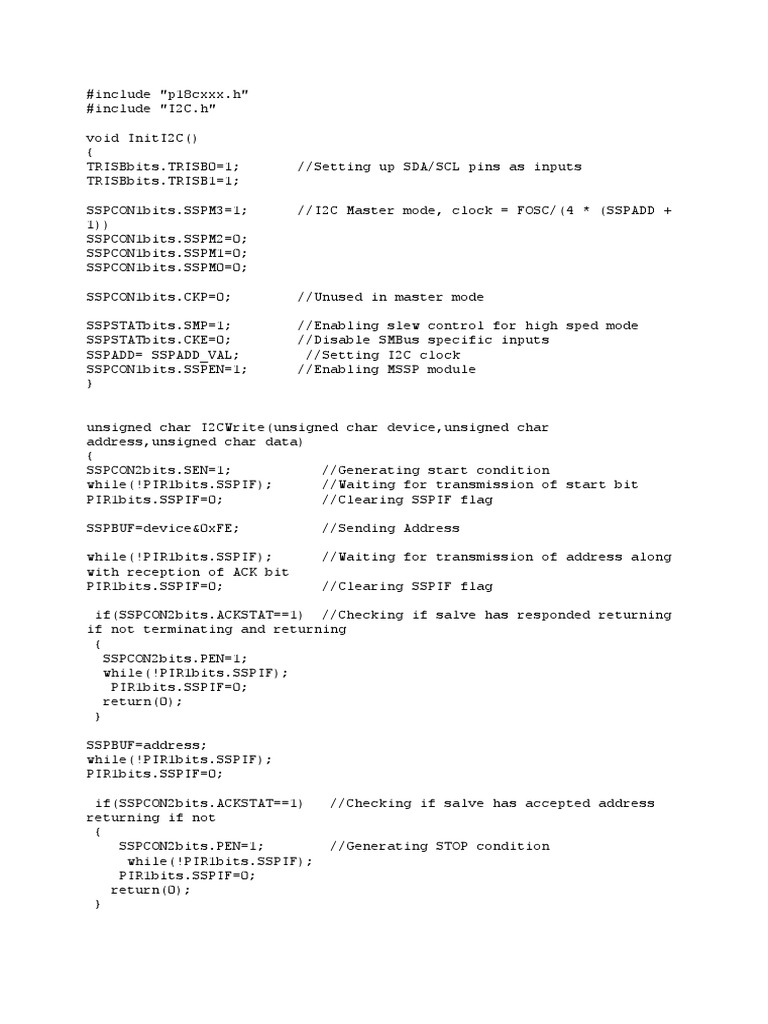 RTC Interfacing Using I2C #18f4550 | PDF | Computer Networking ...