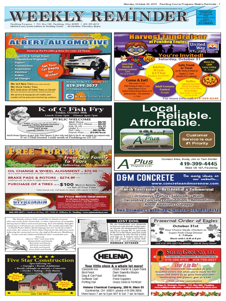 Weekly Reminder October 26, 2015 PDF | PDF | Quality Assurance | Caregiver