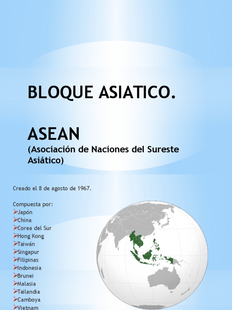 Bloque Asiatico | PDF | El sudeste de Asia | Asociación de Naciones del ...