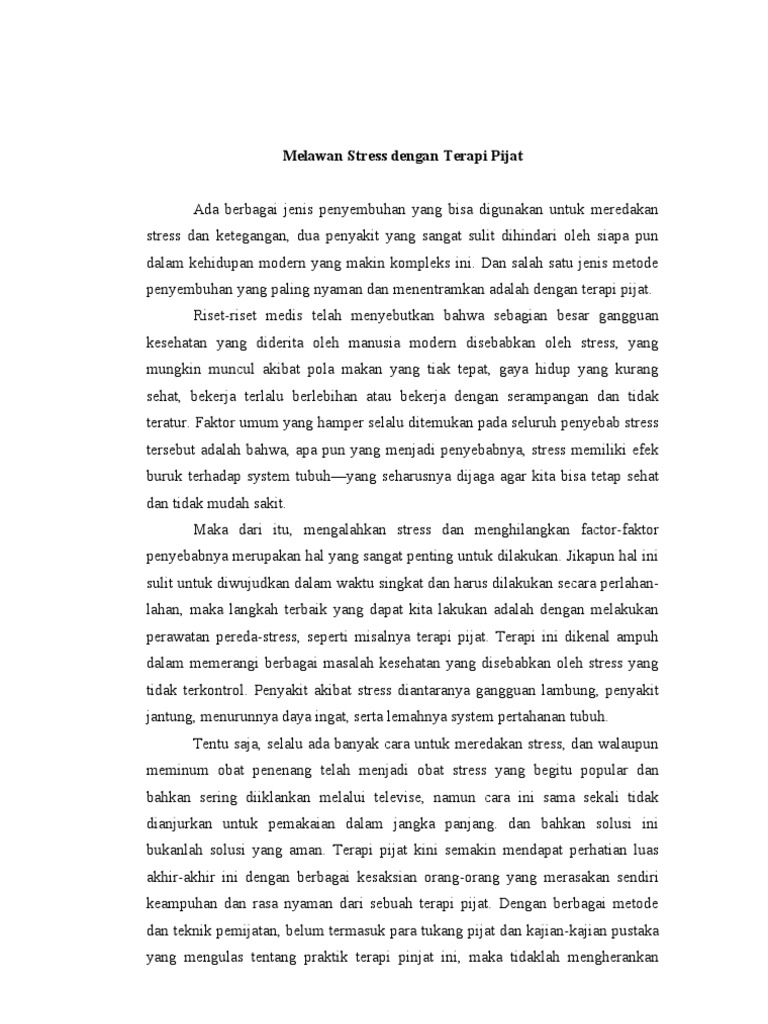 Terapi Pijat | PDF