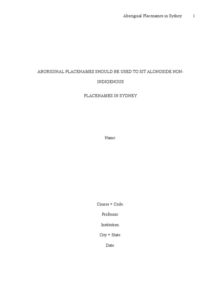 Aboriginal Sydney Studies | PDF | Indigenous Peoples | Indigenous ...