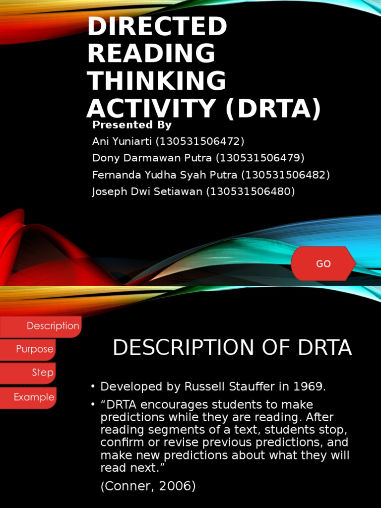 Directed Reading Thinking Activity (Drta) : Presented by | PDF ...