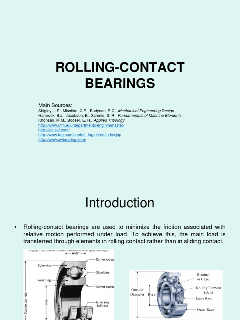 III Rolling Contact Bearings | PDF | Bearing (Mechanical) | Mechanical ...