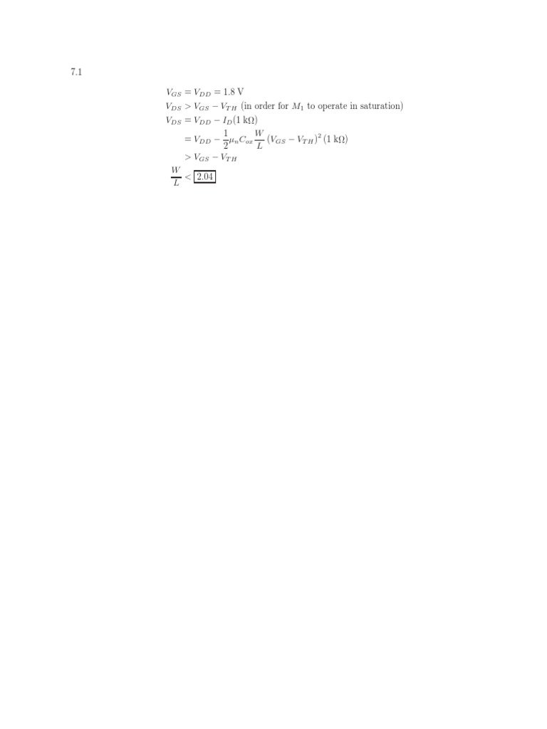 Small Signal Models in PMOS Analysis | PDF