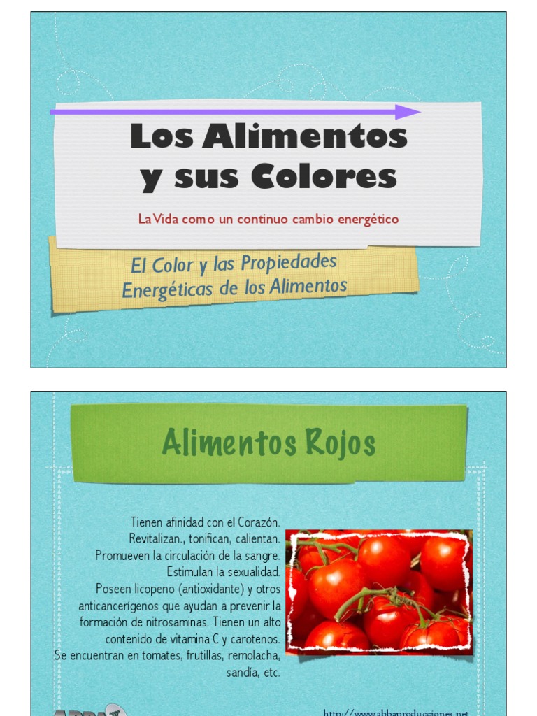 Alimentos y Sus Colores | PDF