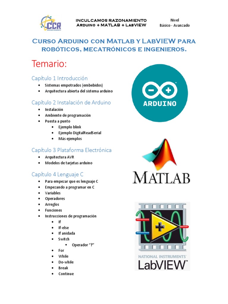 Curso Arduino Con Matlab y LabVIEW | PDF | Arduino | Bluetooth