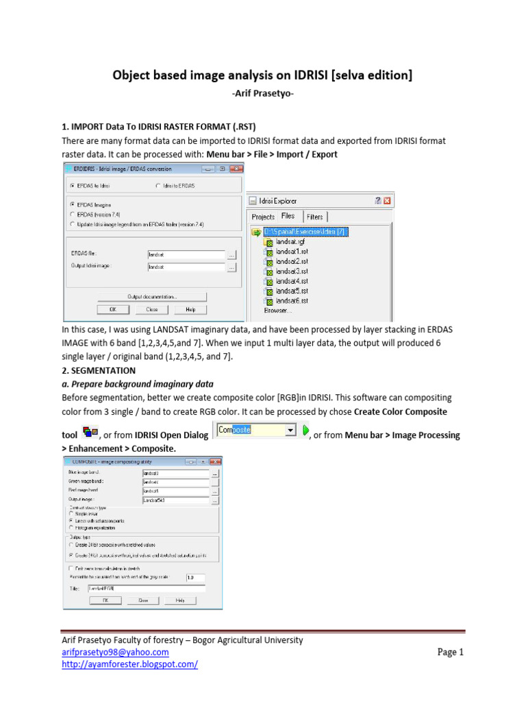 Segmentation With Idrisi (Selva Edition) | Download Free PDF | Image Segmentation | Statistical ...