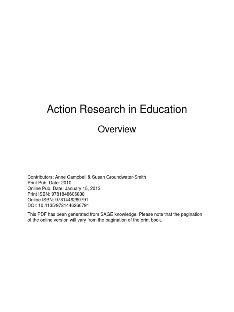 Action Research in Education Overview | PDF | Action Research | Teachers