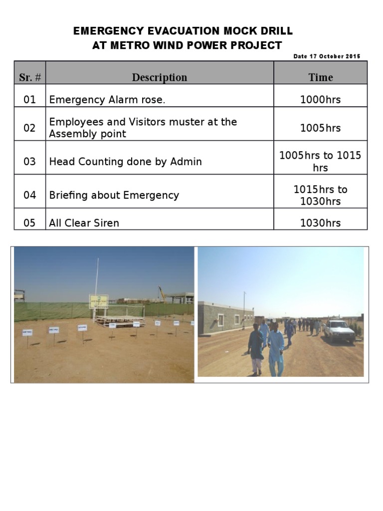 Emergency Evacuation Drill Report | PDF