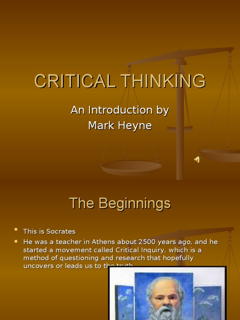 Critical Thinking | PDF | Critical Thinking | Socrates