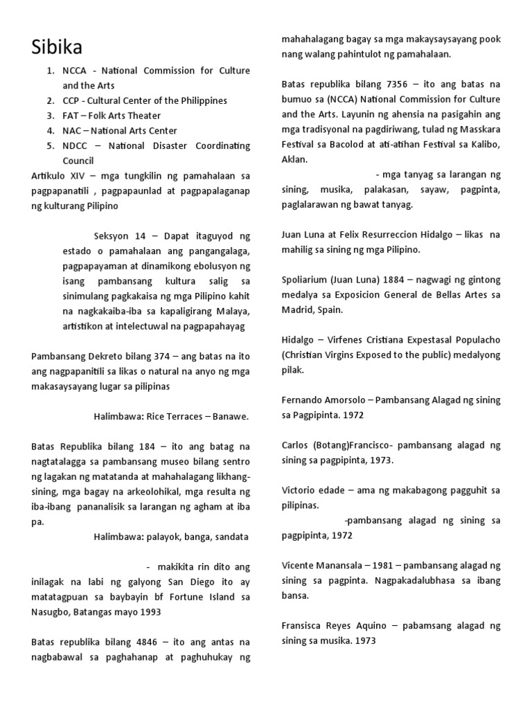 Social Studies Notes (Tagalog) | PDF