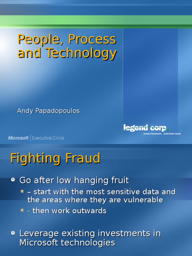 People Process and Technology | PDF | Computer Security | Security