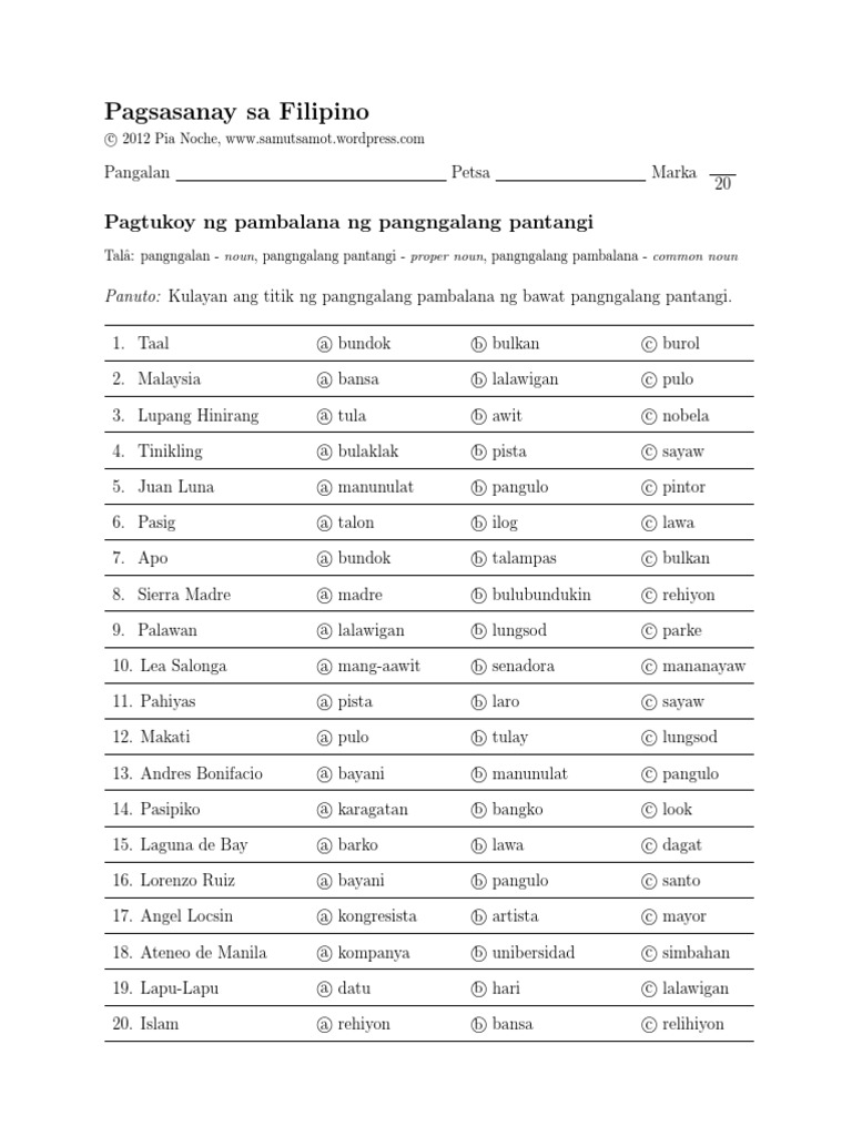 Pantangi at Pambalana 4 | PDF