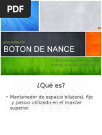 Uso y confección del botón de Nance | PDF | Ortodoncia | Ramas de Odontología