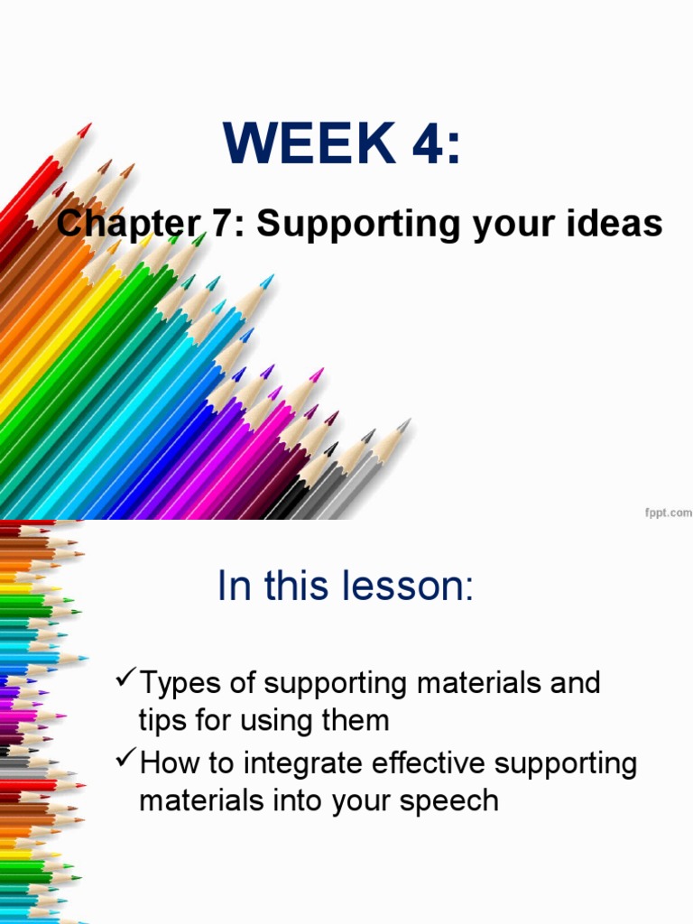 Supporting Your Ideas in A Speech (Public Speaking) | PDF | Expert ...