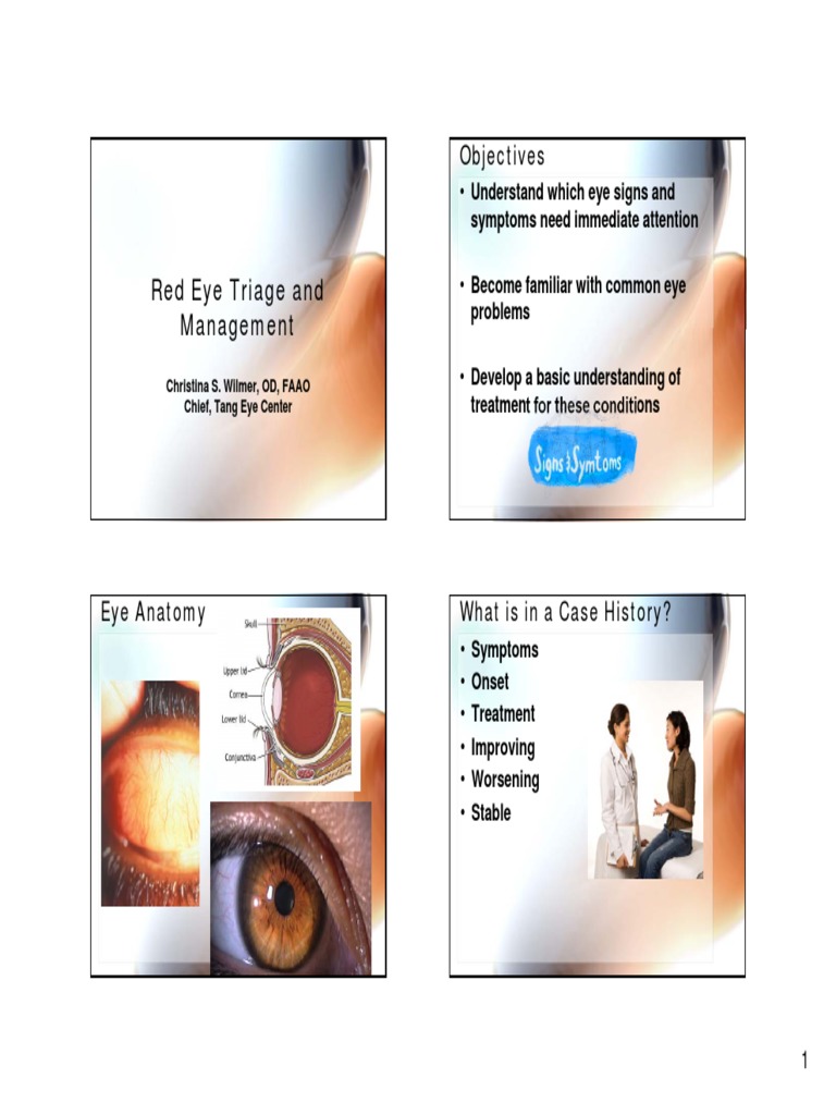 Red Eye Triage and Management Guide | PDF | Vision | Ophthalmology