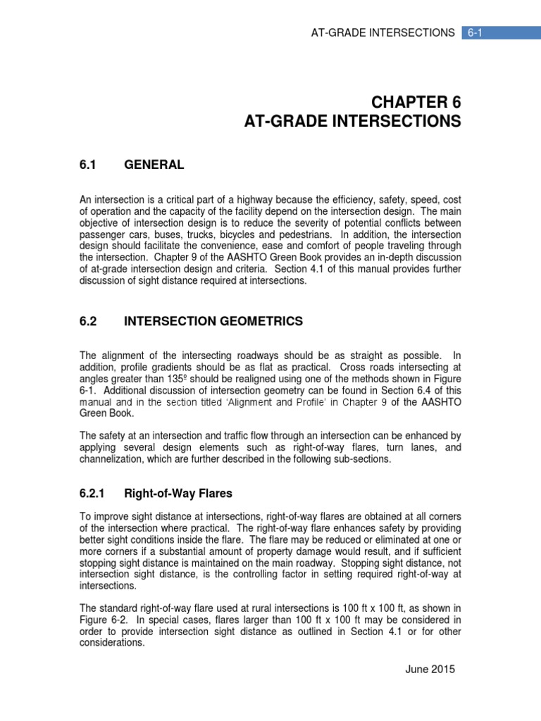 09 Chapter 6 - At-Grade Intersections PDF | PDF | Lane | Traffic