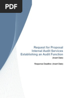 Sample Request For Proposal | PDF | Internal Audit | Audit Committee