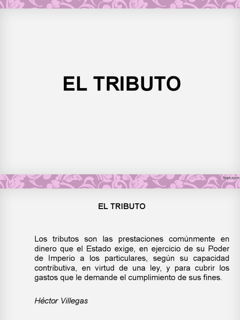 El Tributo | PDF | Cuota | Impuestos