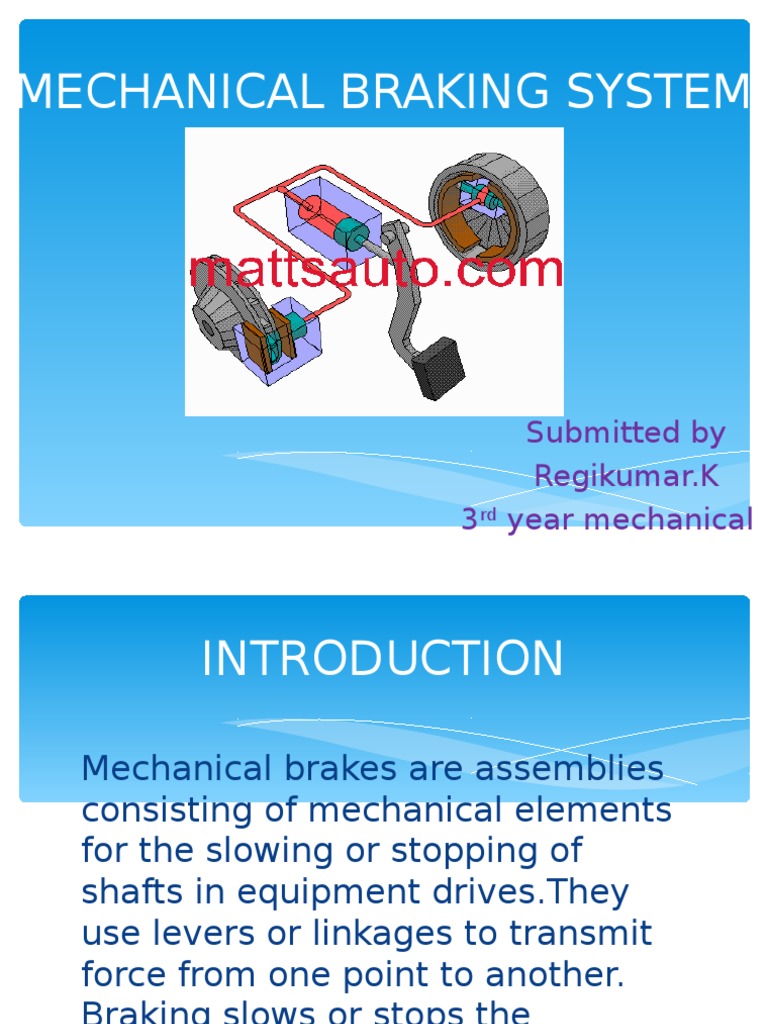 Overview of Mechanical Braking Systems | PDF | Brake | Vehicle Technology