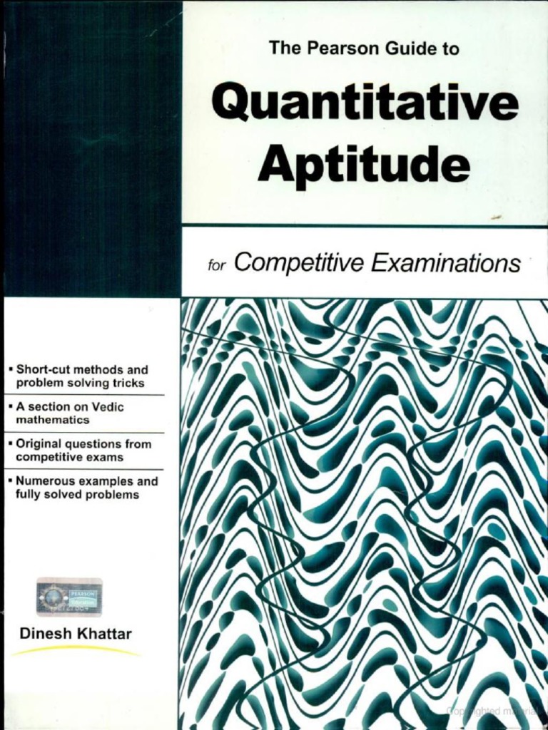 The Pearson Guide To Quantitative Aptitude For Competitive Examination | PDF